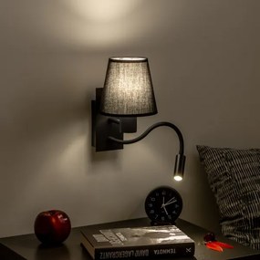 Brilagi - LED Nástěnná lampa NUBILA 1xE27/25W/230V + LED/3W černá