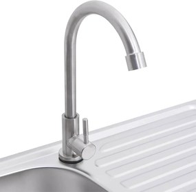 Kempingový dřez jednoduchý s baterií nerezová ocel 151213