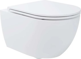 kielle Oudee - Závěsné WC se sedátkem Softclose, Vortex Rimless+, bílá 30102020-SET1