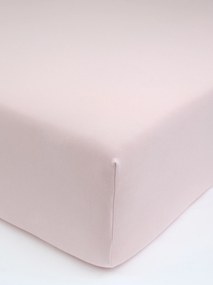 MK Lůžkoviny Jersey prostěradlo s elastanem Deluxe 220 × 200 cm – pudrové