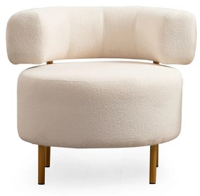 Atelier del Sofa Křeslo River Round - White, Bílá