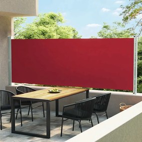 Zatahovací boční markýza / zástěna 600 x 160 cm červená 313378