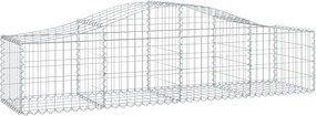 Klenuté gabionové koše 8 ks 200x50x40/60 cm pozinkované železo 3145583