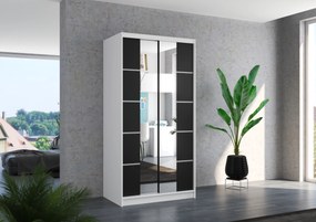 ADRK Furniture Posuvná skříň se zrcadlem KSAWER 100 SW-KSA-W+B-100+A631