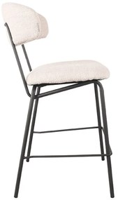LABEL51 Barová židle ZACK bílé bouclé 95cm IH-50.169