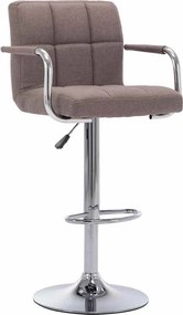 Barové židle 2 ks taupe textil 283428