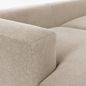 Béžová rohová pohovka Kave Home Blok, levý roh