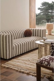 Hnědá/krémová žinylková pohovka 220 cm Lisa – Ellos Home
