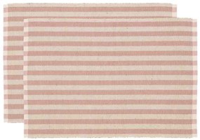 Södahl Bavlněné prostírání (sada 2 ks) 33x48 Statement Stripe Rose