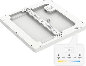 Stropní LED svítidlo Evora Square, 1x LED 12w, 3000-6000k, 3CCT, w