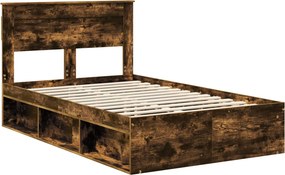 Rám postele Kouřový dub 120 x 190 cm Masivní borové dřevo 3409779