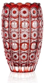 Bohemia Crystal Ručně broušená váza Murinas Rubín 205mm