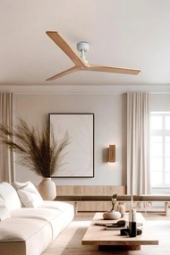FARO 34280 KLIM M stropní ventilátor, bílá/světlý dub DC - FARO