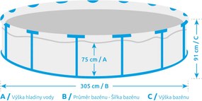 Bazén Marimex Florida 3,05x0,91 m se zabudovaným skimmerem - motiv TEAK