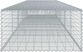 Gabionový koš s víkem 500 x 100 x 50 cm pozinkované železo 3295182