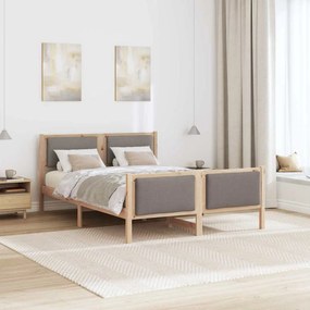Rám postele s čelo Taupe 160 x 200 cm textil 3394256