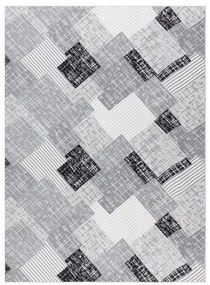 Koberec SAMPLE REMI geometrický, šedý / černý