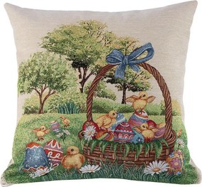 Gobelínový povlak na polštářek KUŘÁTKA 45 x 45 cm