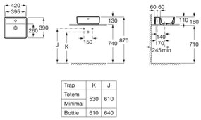 Roca A3270MM000 - Umyvadlo na desku GAP 42x39 cm keramika/bílá