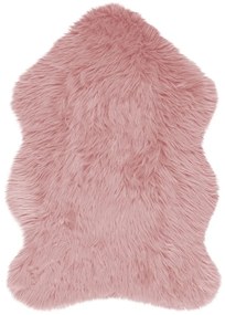 Flair Rugs koberce Kusový koberec Faux Fur Sheepskin Pink ROZMĚR: 60x90 tvar kožešiny