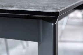 Antracitový rozkládací jídelní stůl Marmor Optik