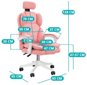 Ředitelská otočná židle LUX, ve více barvách-růžová
