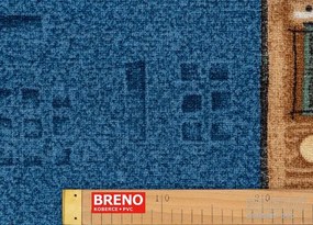 Breno Běhoun JENA 77, šíře 120 cm, Modrá/Vícebarevné