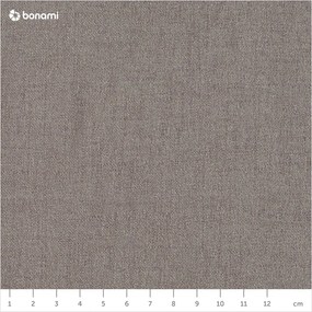 Taupe čalouněná dvoulůžková postel s úložným prostorem s roštem 180x200 cm Mattis – Meise Möbel