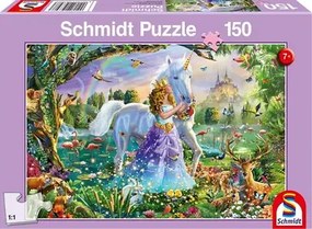 SCHMIDT Puzzle Princezna s jednorožcem / 150 dílků