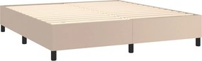 Box spring postel s matrací cappuccino 160x200 cm umělá kůže 3137676