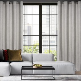 ZÁVĚS NA KROUŽCÍCH MADISON 140X250 CM STŘÍBRNÁ