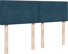 Box spring postel s matrací modrá 160 x 200 cm samet 3287780