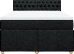Box spring postel s matrací černá 140 x 190 cm textil 3288984