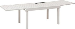 DEOKORK Hliníkový stůl VALENCIA 135/270x90 cm (ivory)