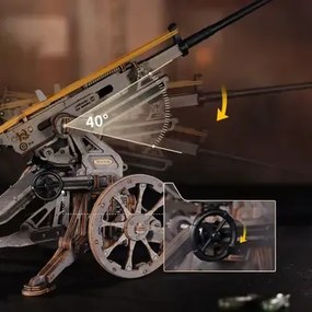RoboTime Protiletadlové dělo / 3D dřevěná mechanická skládačka / 133 d