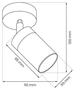 Brilagi - Bodové svítidlo POKER 1xGU10/25W/230V béžová