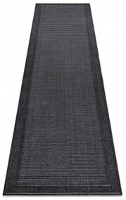 Kusový koberec Duhra černý atyp 60x250cm