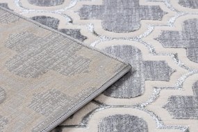 Dywany Łuszczów, Kusový koberec Core W6764 Trellis grey/cream, 80x150, šedá, chodba / předsíň