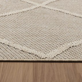 Ayyildiz, Kusový koberec Patara 4952 Beige – na ven i na doma, 80x250, béžová, chodba / předsíň