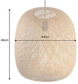 Designové závěsné svítidlo Lorelei 48 cm bambus