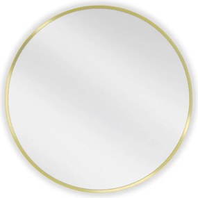 Mexen Loft kulaté koupelnové zrcadlo 60 cm, zlatý rám - 9850-060-060-000-50