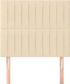Čelo postele krémové 100x5x118/128 cm látkové 3116565