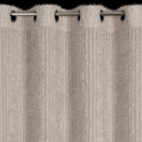 ZÁVĚS NA KROUŽCÍCH TIFFANY 135X250 CM BÉŽOVÁ