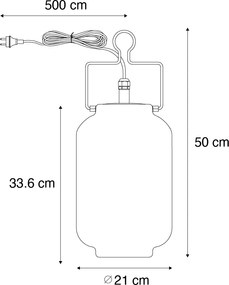 Chytré venkovní závěsné svítidlo bílé 20 cm včetně Wifi A60 - Pion