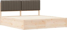 Rám postele s čalouněným čelem s čelo Taupe 180 x 200 cm 3398217