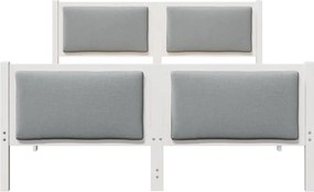 Rám postele s čelo Světle šedá 150 x 200 cm textil 3394262