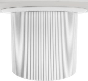 Konferenční stolek, bílý mramor/MDF, průměr 80 cm, MAHIR TYP 1