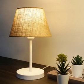 Stolní lampa AYD 1xE27/40W/230V hnědá/bílá