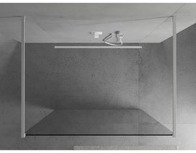 Mexen Kioto volně stojící sprchová zástěna 100 x 200 cm, Průhledné 8 mm, Bílá - 800-100-002-20-00