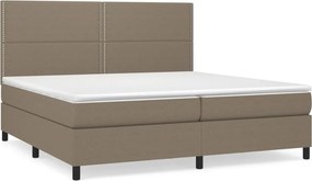 Box spring postel s matrací taupe 200x200 cm textil 3141725